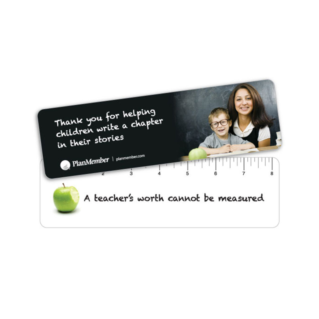 Laminated Bookmark with Ruler for Teachers – Planmember Marketing Store