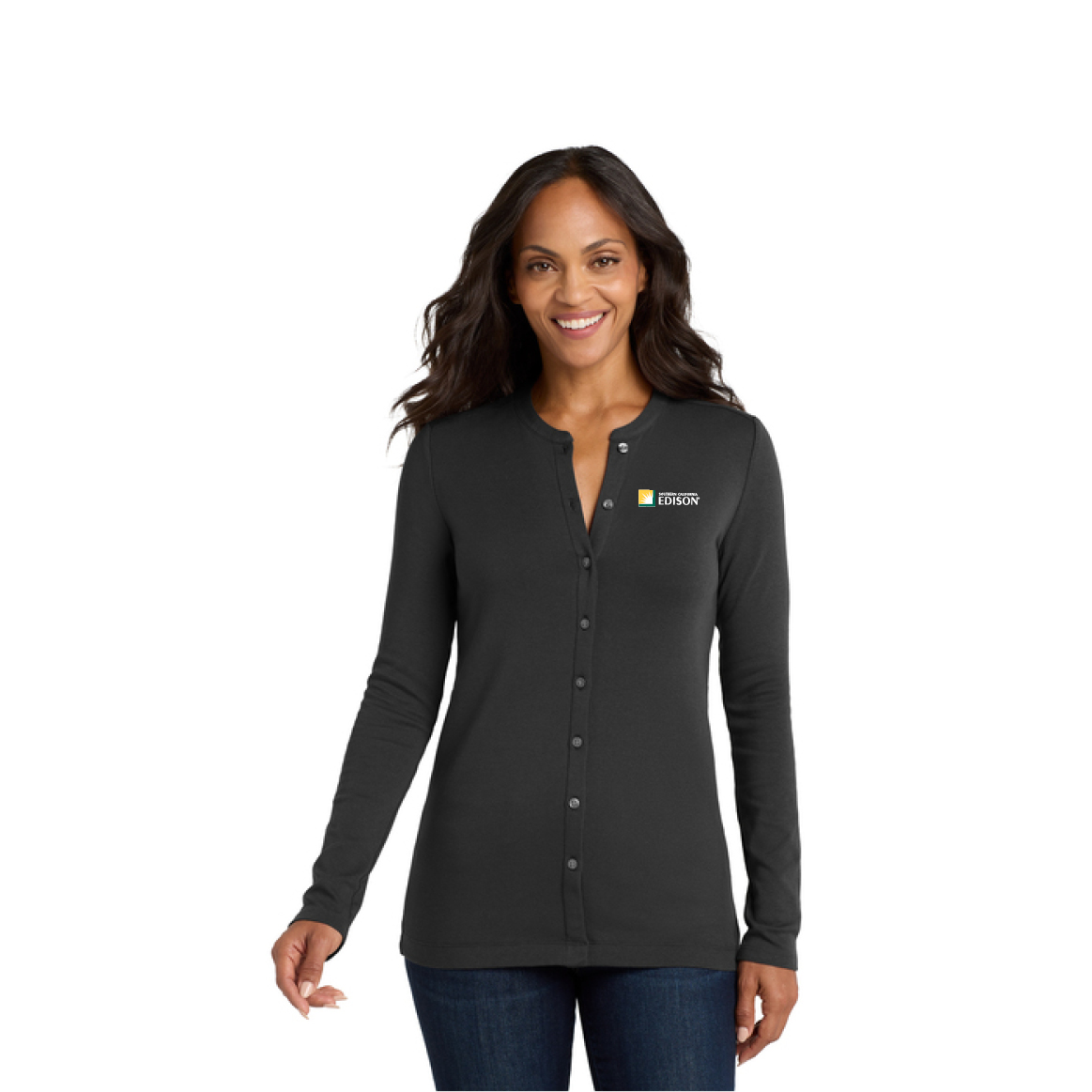 LM1008 Port Authority Women’s Concept Stretch Button Front Cardigan ...